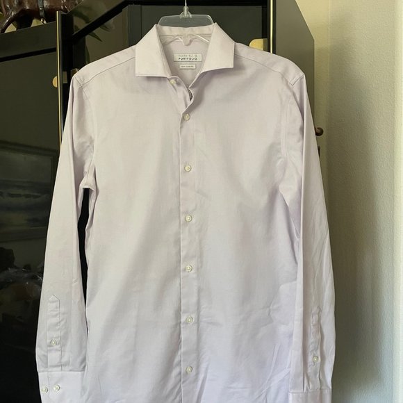 Perry Ellis | Shirts | Euc Perry Ellis Dress Shirt 45 X 3233 Lt Pale ...